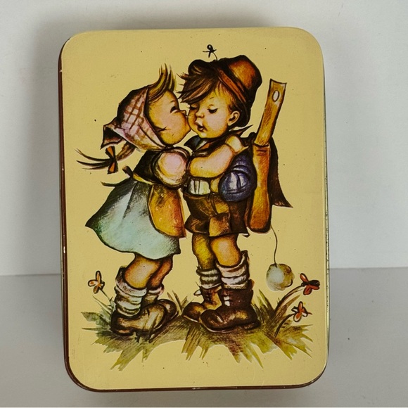 Storage & Organization | Vintage Hummel First Kiss Stationary Tin Box ...